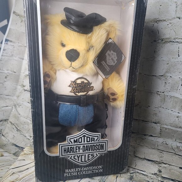Toys | Vtg 1997 Harley Davidson Bear Plush Collection 17 Biker White ...